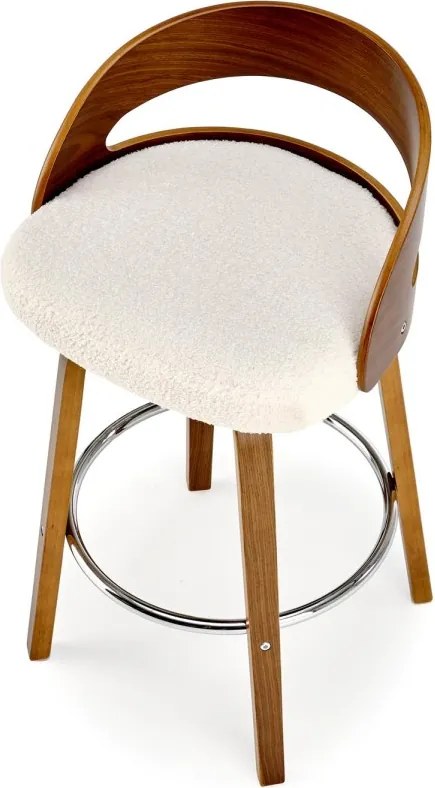 Barová židle H110 boucle béžová/ořech