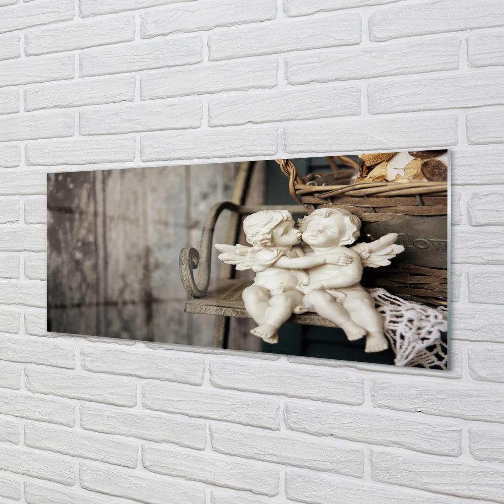 akrylový obraz angel líbání 120x60 cm