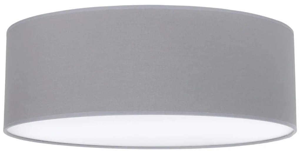 Stropní svítidlo Gaja, 1x šedé textilní stínítko, (bílé plexisklo), (fi 40cm)