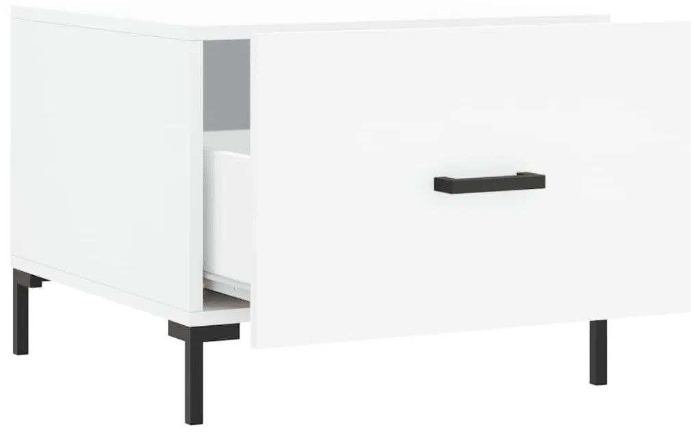 Konferenční stolky 2 ks bílé 50 x 50 x 40 cm kompozitní dřevo - Default Title