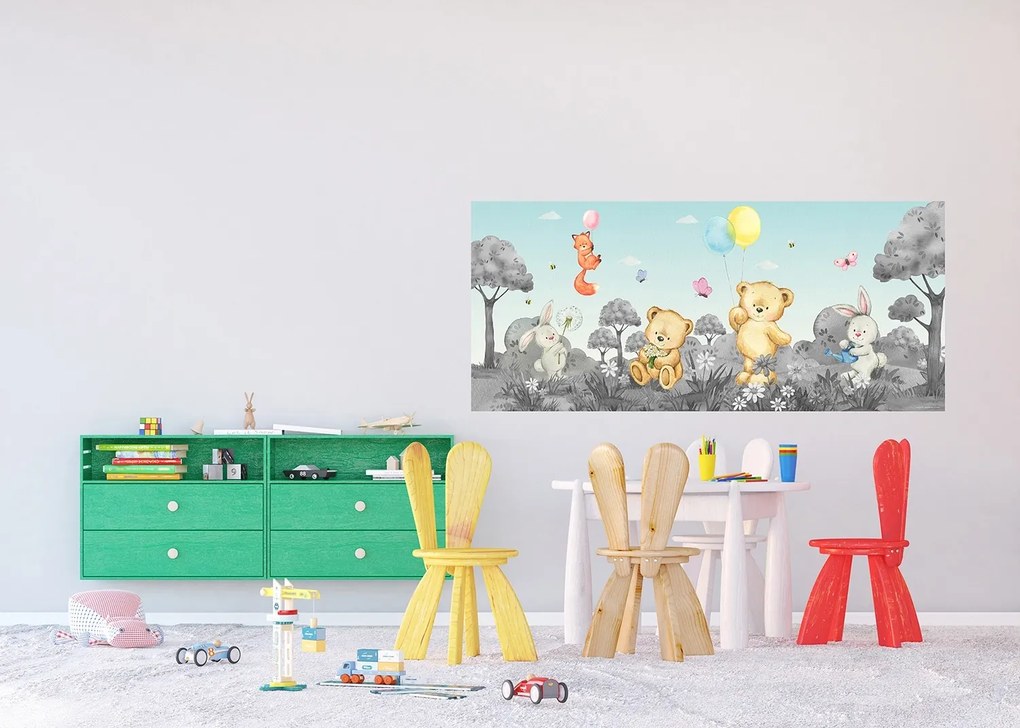Dětská vliesová fototapeta na zed' Zvířecí Dýchánek | 170 x 75 cm | DFTDNH5511