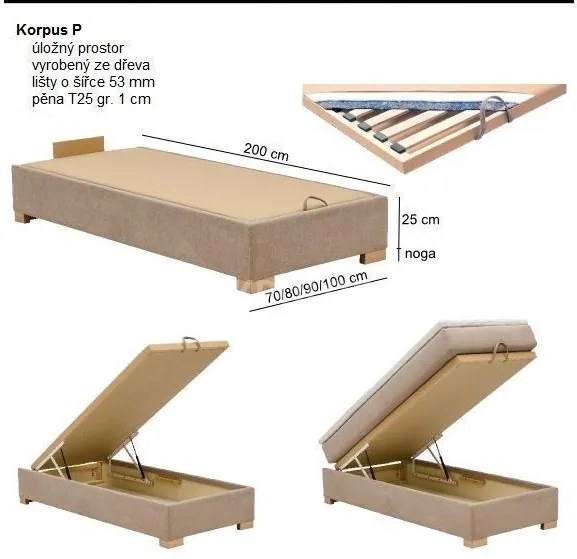 Manželská postel BOXSPRING 202