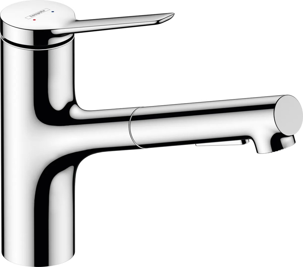 Hansgrohe Zesis M33, dřezová baterie 150, s výsuvnou sprškou, sBox lite, chromová, 74803000