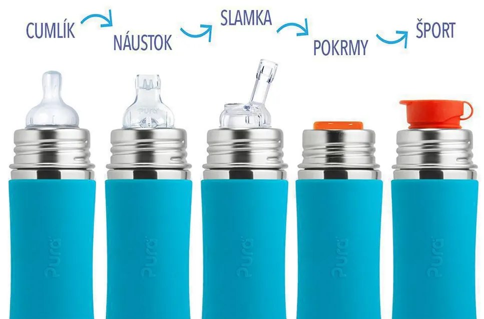 Pura Termo láhev se sportovním uzávěrem 650 ml Aqua