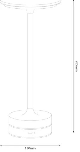 LED Nabíjecí dotyková stolní lampa TAVOLO LED/2,5W/5V 2400 mAh 3000-6000K černá