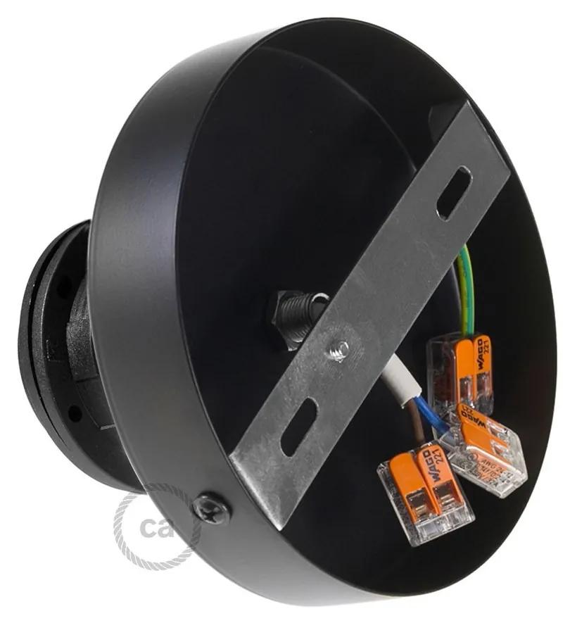 creative cables Fermaluce monochrome s objímkou E27 se závitem, kovové nástěnné nebo stropní svítidlo Barva: Černá