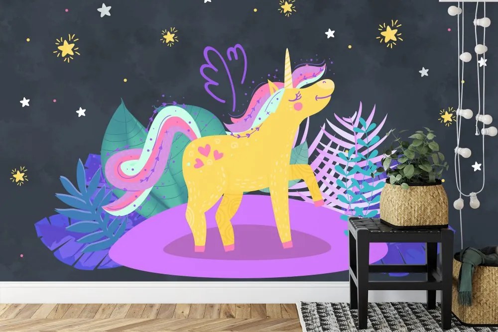 Fototapeta Ula La Unicornio Night Stars Hladký vinyl 208x146