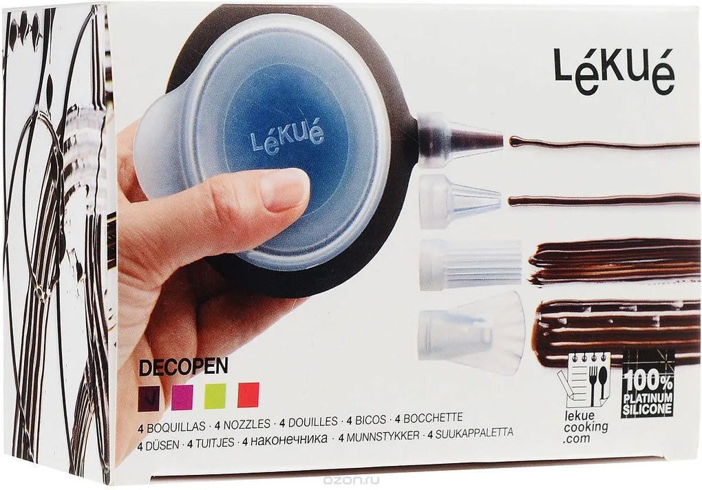 Silikonová cukrářská zdobička Lekue Decopen 100 ml | hnědý