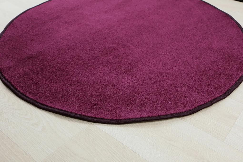 Vopi koberce Kusový koberec Eton fialový 48 kruh - 400x400 (průměr) kruh cm