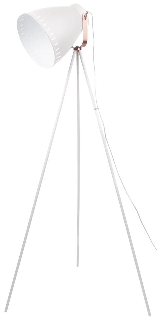 Select Time Kovová stojací lampa Indumo II, bílá/měděná