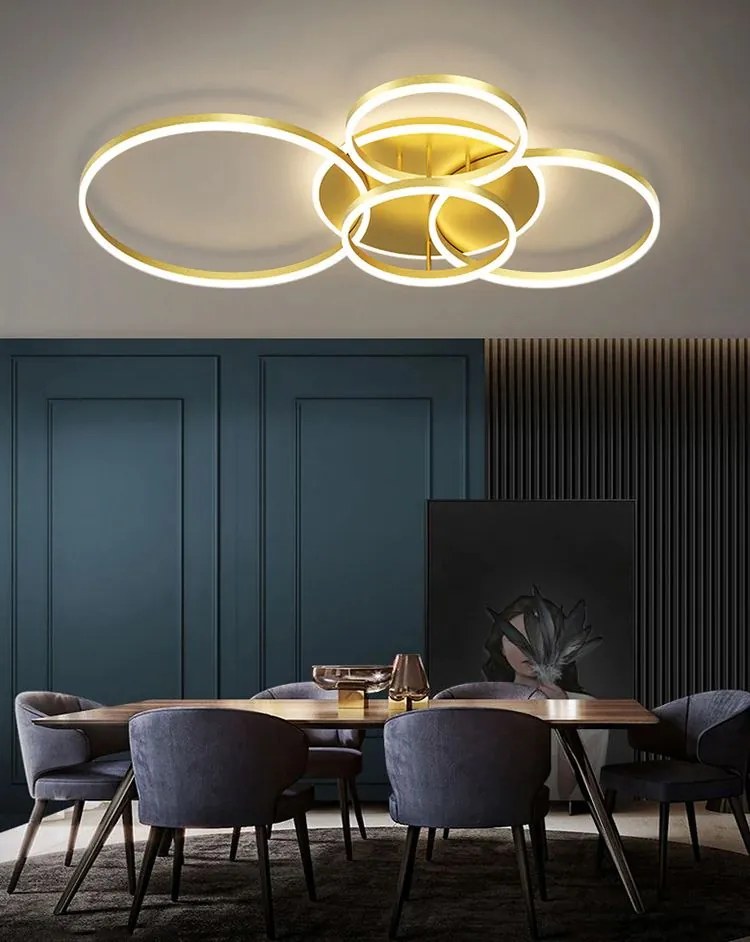 Toolight, LED stropní svítidlo APP1057-C, zlatá, OSW-08884