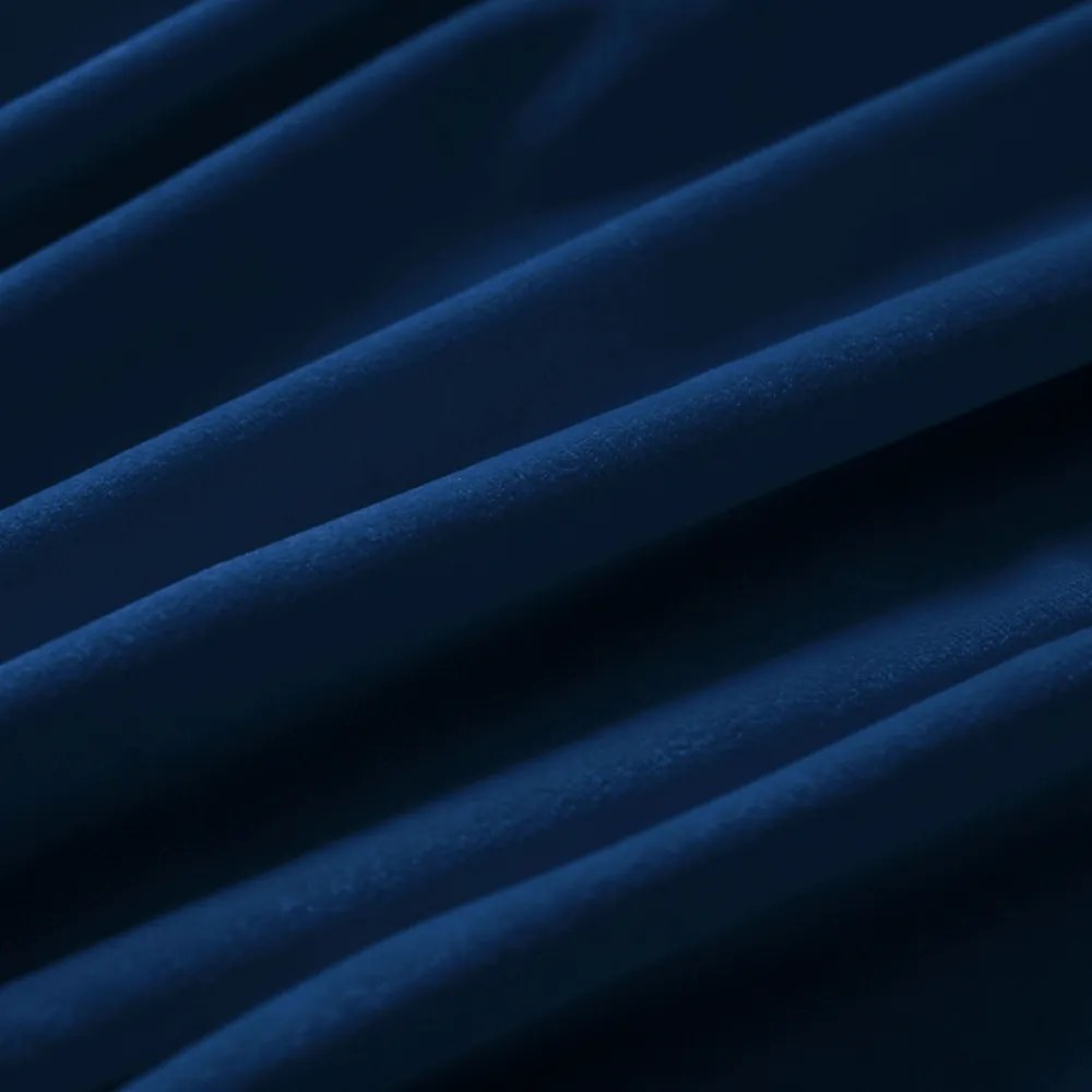 Biante Sametový kulatý ubrus Velvet Premium SVP-036 Námořnická modrá Ø 140 cm