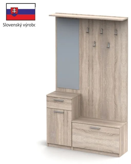 Předsíňová sestava se zrcadlem dub sonoma SINGA 04