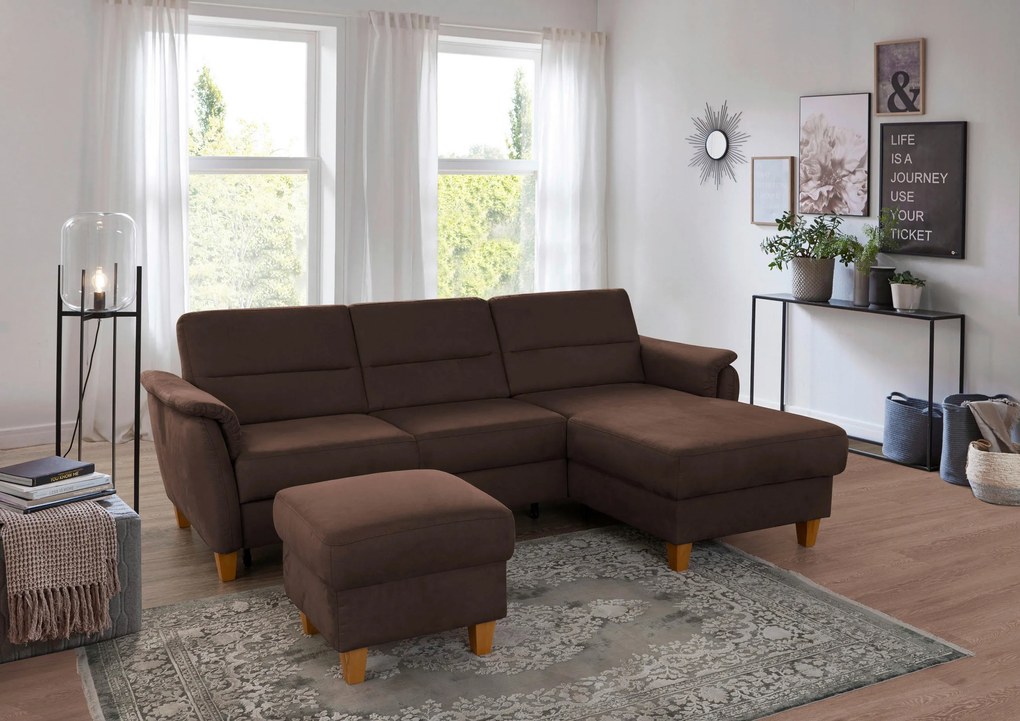 XXXLutz ROHOVÁ SEDAČKA, textil, tmavě hnědá Sit & More - Sedací soupravy - 000144019714