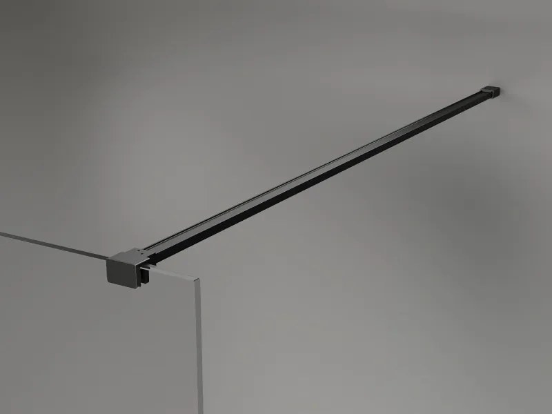 Mexen Kioto-X sprchová stěna Walk-in 150 x 200 cm, transparentní 10 mm, černá - 800-150-101-70-00-X