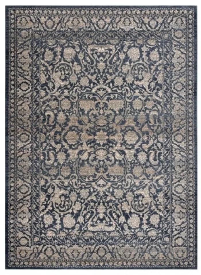 Vlněný kusový koberec Dabir modrý 80x150cm