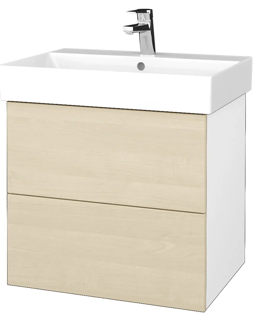 Dřevojas Koupelnová skříň VARIANTE SZZ2 60 Varianta: M01 Bílá mat / M01 Bílá mat