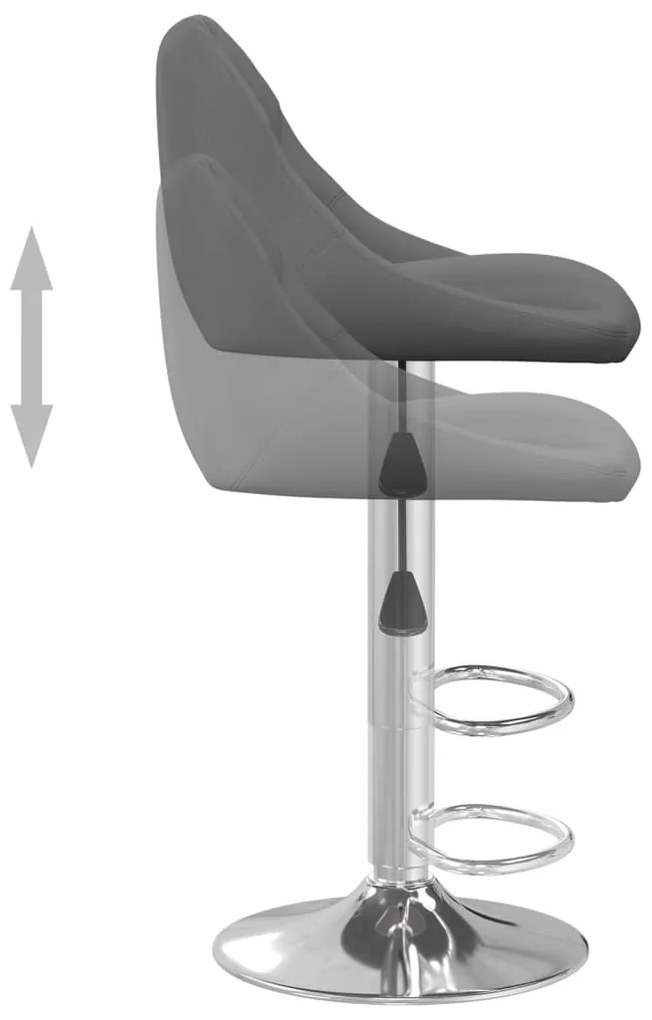 Barové židle 2 ks tmavě šedé samet - Default Title