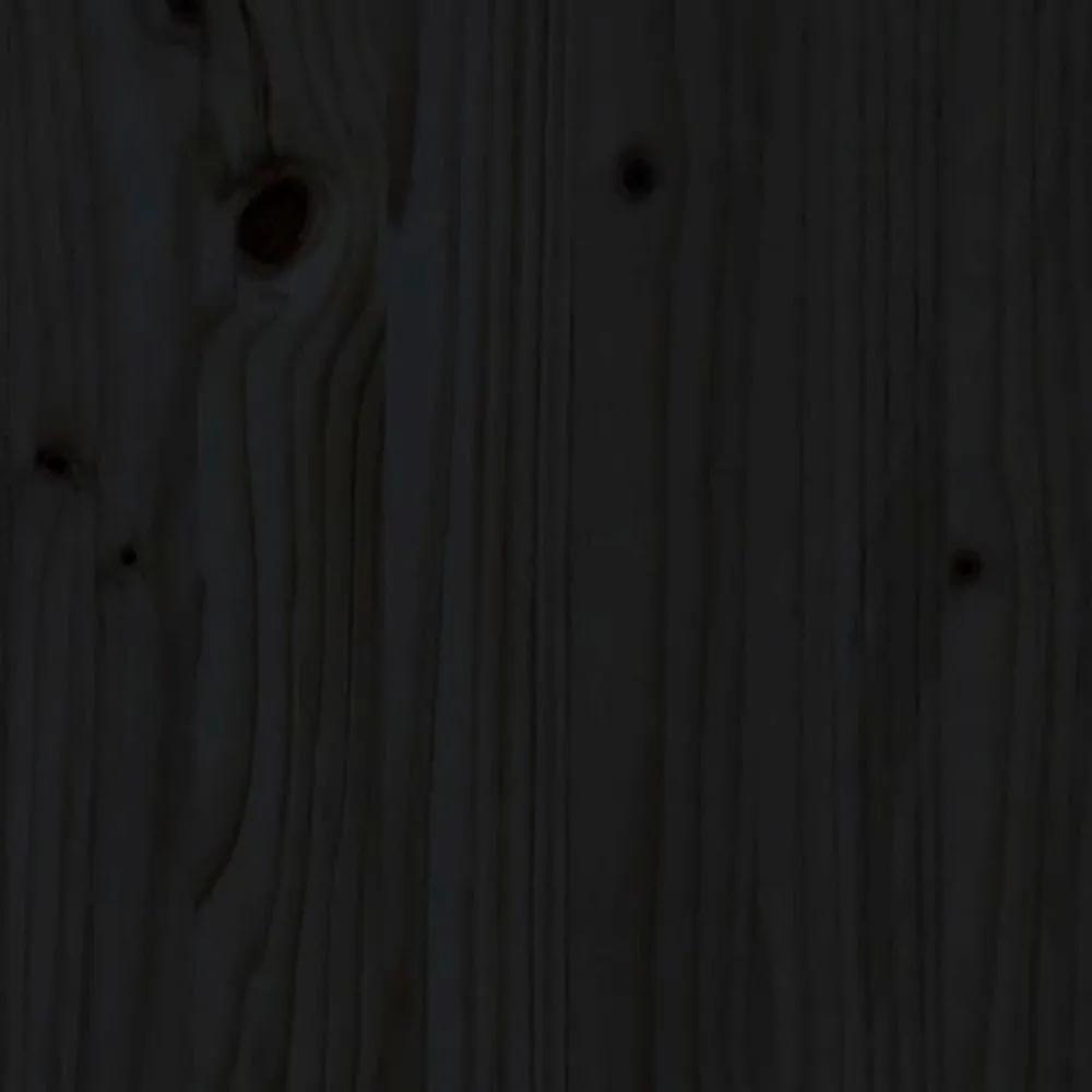 Petromila Nástěnná skříňka černá 80 x 30 x 30 cm masivní borové dřevo