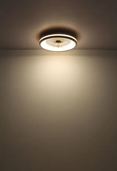 Globo 03650 - LED Stropní svítidlo s ventilátorem GATIAN LED/30W/230V hnědá + DO