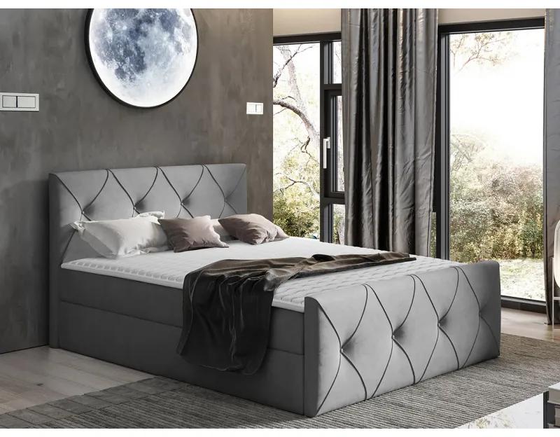 Kontinentální postel Xirious Lux, Rozměr postele: 140 x 200 cm, Barva:: Zetta 304