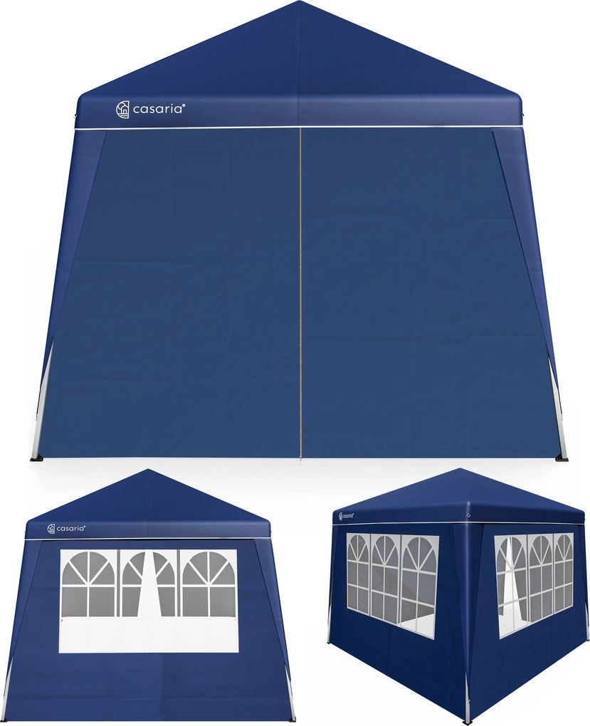 Skládací zahradní altán Capri modrý 3x3m včetně 4 boční stěny UV ochrana 50+