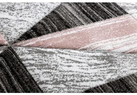 koberec ALTER Nano trojúhelníky růžový velikost 180x270 cm | krásné koberce cz