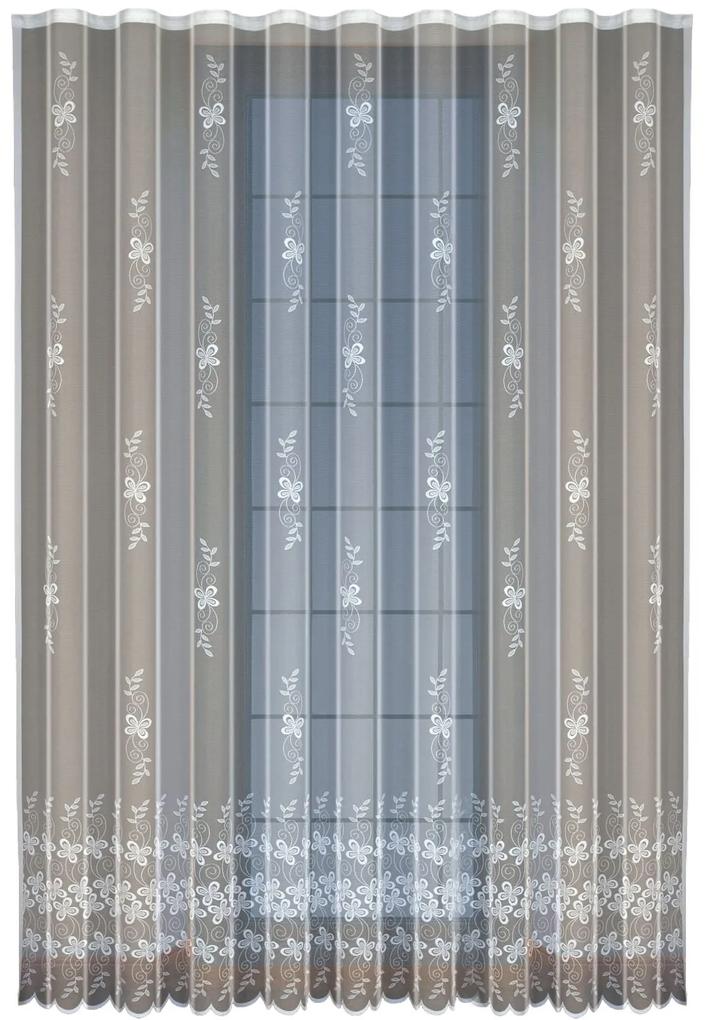 Dekorační žakárová záclona s řasící páskou DEBORA 250 bílá 200x250 cm MyBestHome