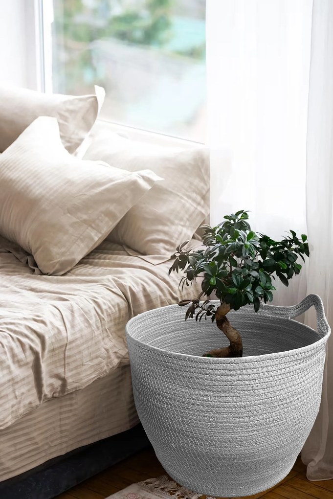 Tutumi, sada přírodních košíků 3ks BOHO YT21B-35, šedá, HOM-02808