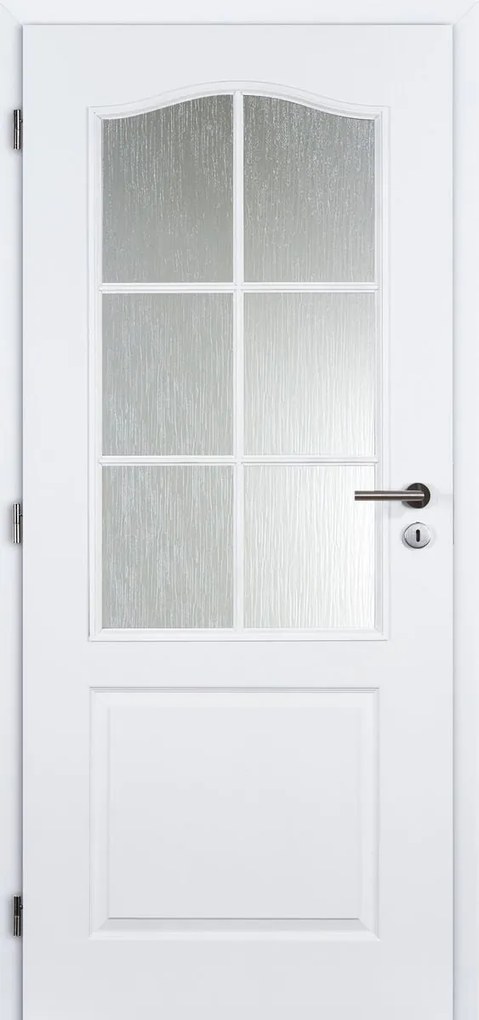 Doornite Socrates Interiérové dveře 70 L, 70 × 197 cm, lakované, levé, bílé, prosklené