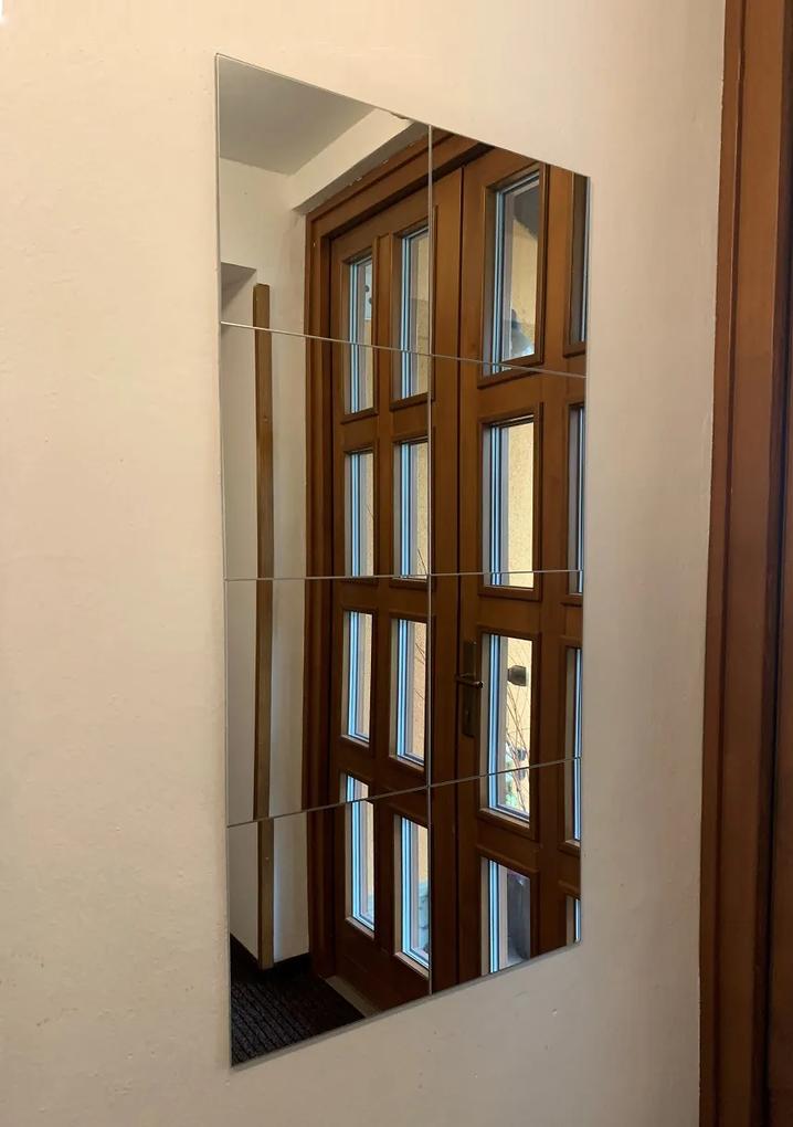 Amirro Set zrcadlových dlaždic na zeď chodbu do pokoje ložnice koupelny předsíně nalepovací QUATTRO 30 x 30 cm k nalepení včetně oboustranné lepící pásky 101-030