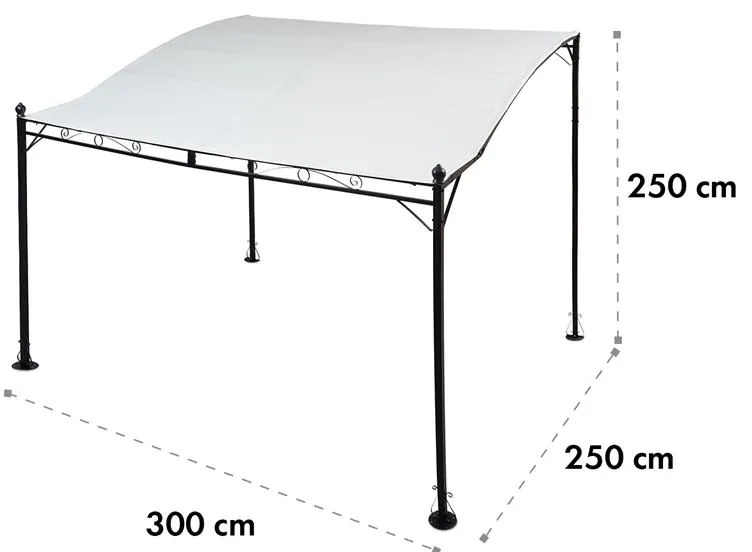Allure, pergola, přístřešek, pavilon, 300 x 250 cm, polyester, světle béžová