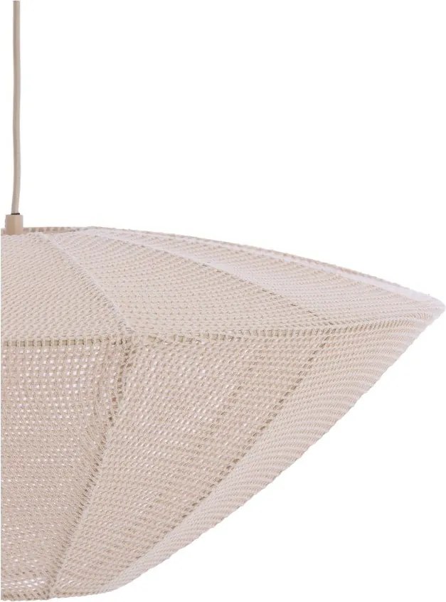 Krémové závěsné svítidlo s textilním stínidlem Satilla – Light &amp; Living