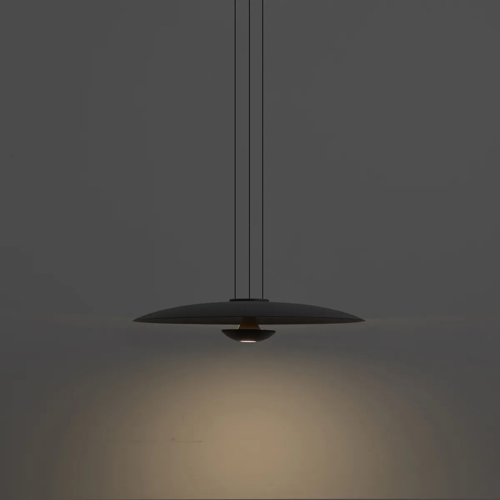 Moderní závěsná lampa černá vč. stmívatelné LED - Smith