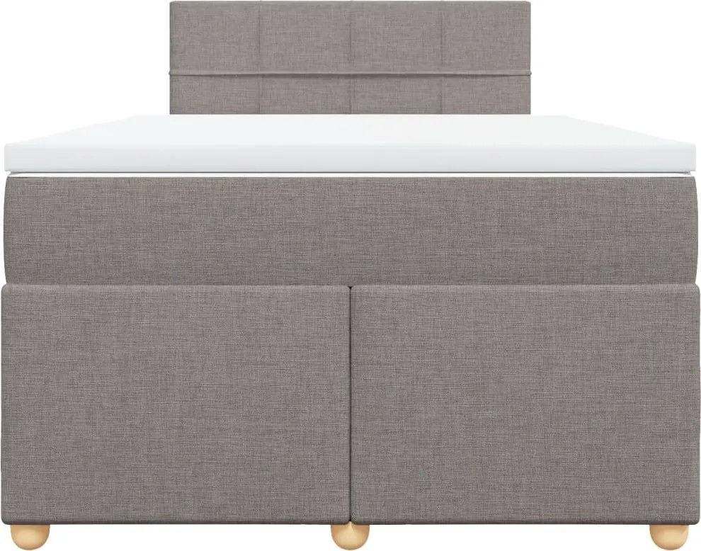 Box spring postel s matrací taupe 120x190 cm textil 3288923