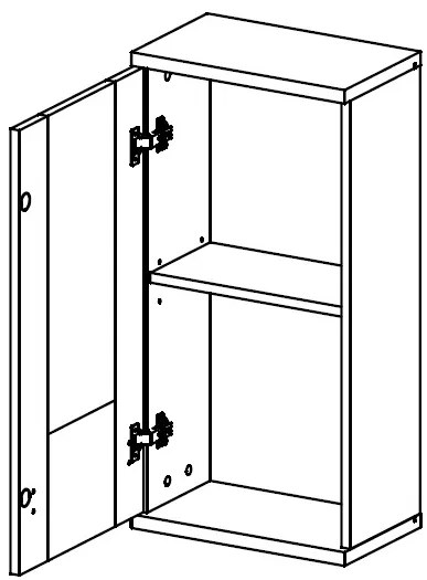 Koupelnová závěsná skříňka Spalt, divoký dub wotan/bílá