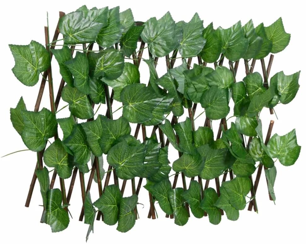 Treláže umělé listy vinné révy roztahovací zelené 5ks 180x20 cm