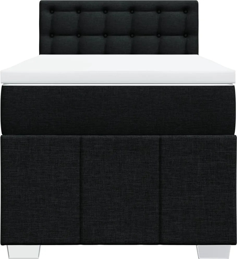Box spring postel s matrací černá 100 x 200 cm textil 3289295