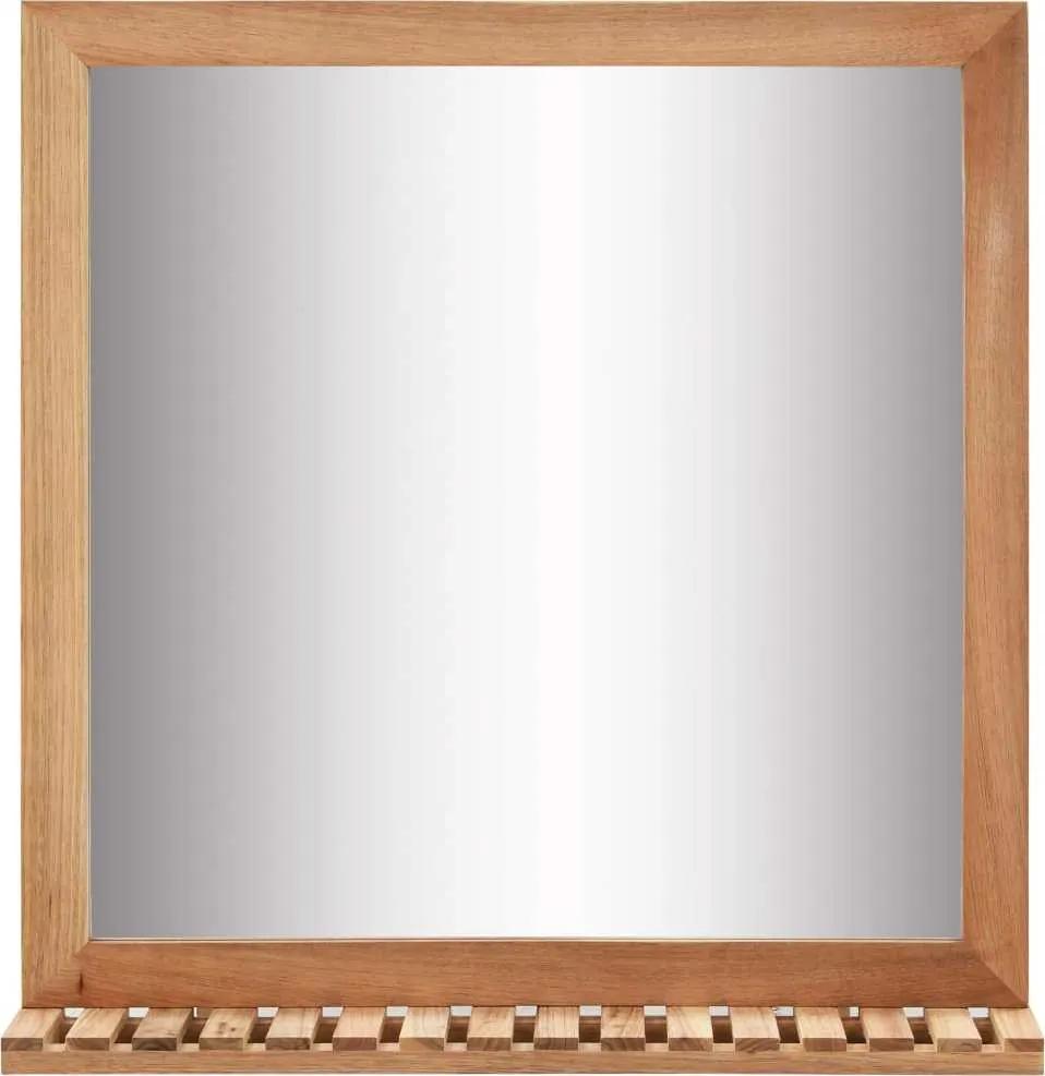 vidaXL Koupelnové zrcadlo 60 x 12 x 62 cm masivní ořechové dřevo [247605]