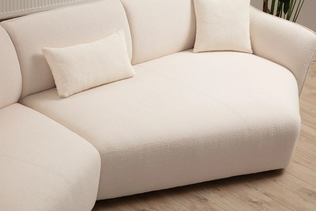 Atelier del Sofa Rohová sedací souprava Mentıs Corner 5 (L1+Cx+2Xr), Krémová