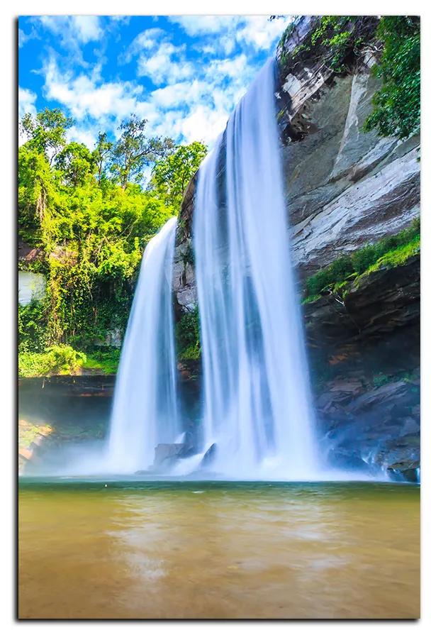 Obraz na plátně - Huai Luang vodopád - obdélník 7228A (90x60 cm  )