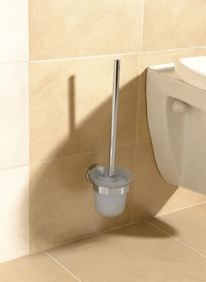 Aqualine, SAMBA WC kartáč nástěnný, mléčné sklo, SB108