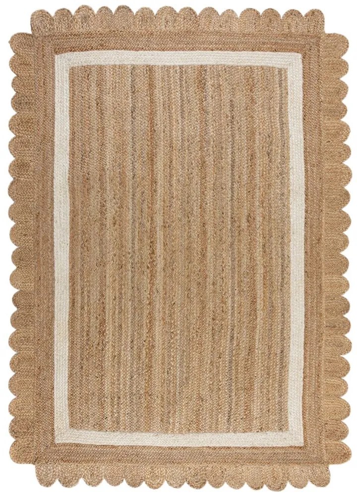 Flair Rugs koberce Kusový koberec Grace Jute Natural/White - 120x170 cm