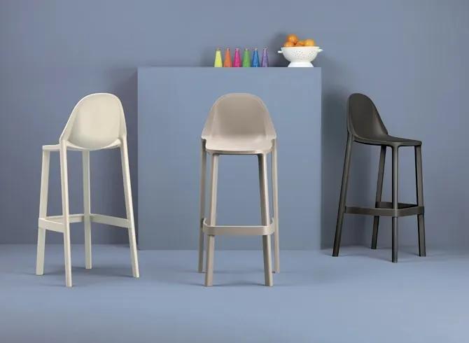 SCAB - Barová židle PIU nízká - bílá