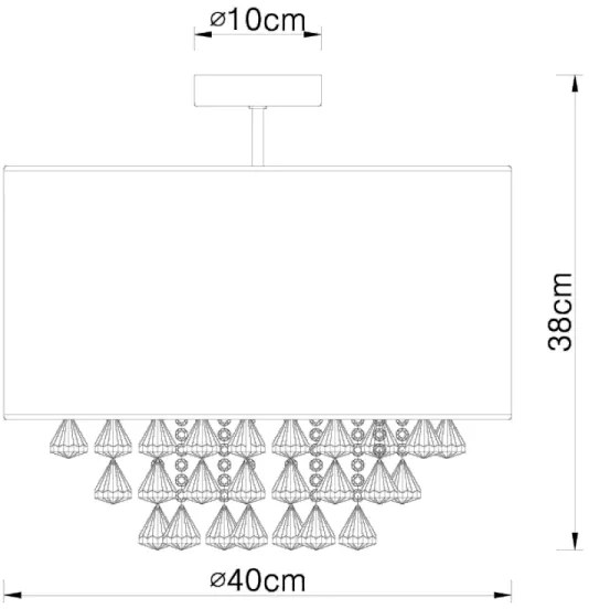 GLOBO 15187D3 - Stropní svítidlo AMY 1xE27/60W/230V