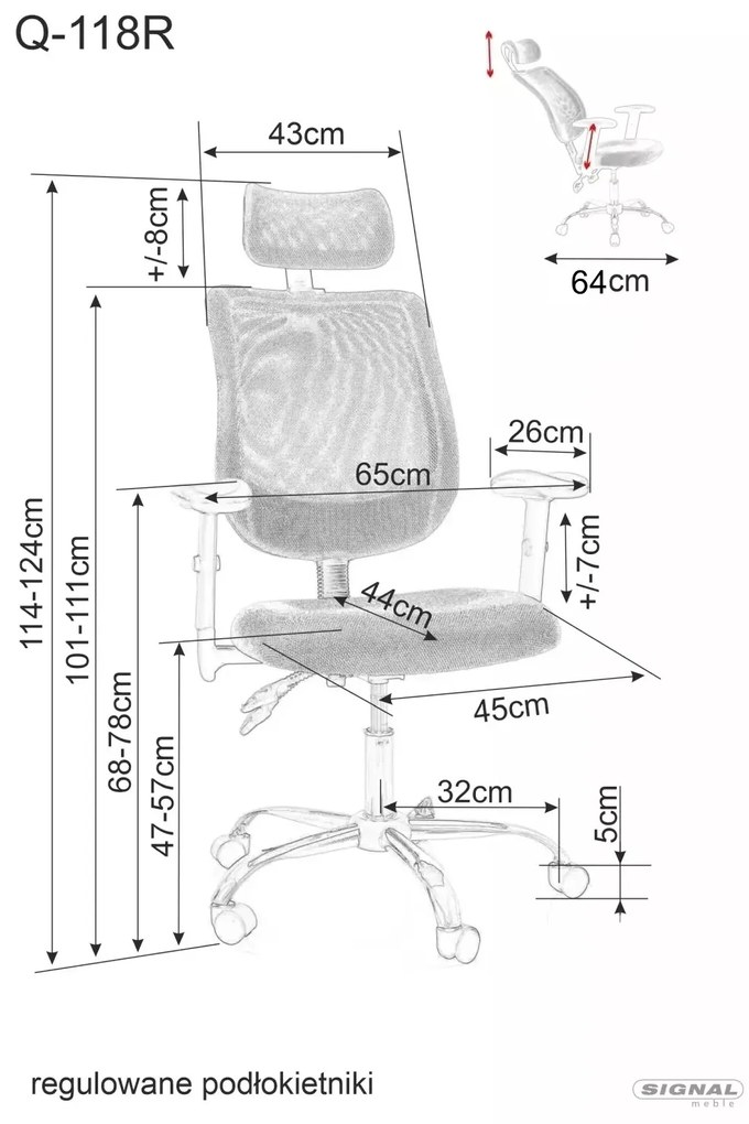 Kancelářská židle Arvia šedá