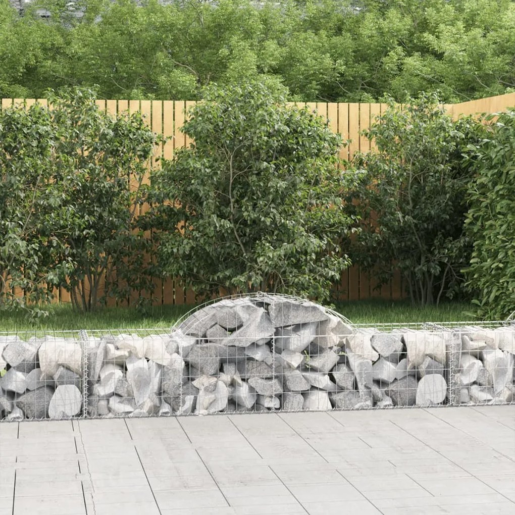 Klenuté gabionové koše 8 ks 200x50x40/60 cm pozinkované železo 3146263