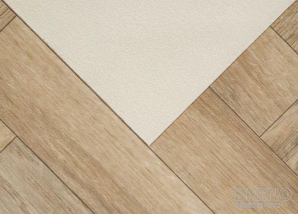Breno PVC FEELINGS Artena Oak 617M - světlé parkety, šíře 100 cm