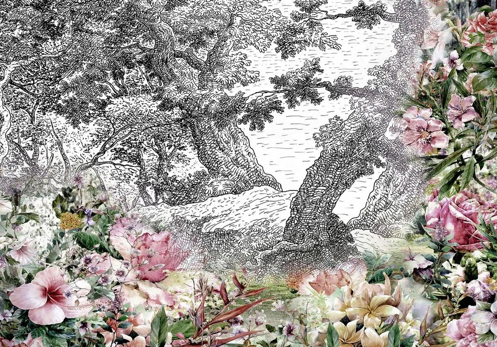 Fototapeta - Vintage Garden (152,5x104 cm)