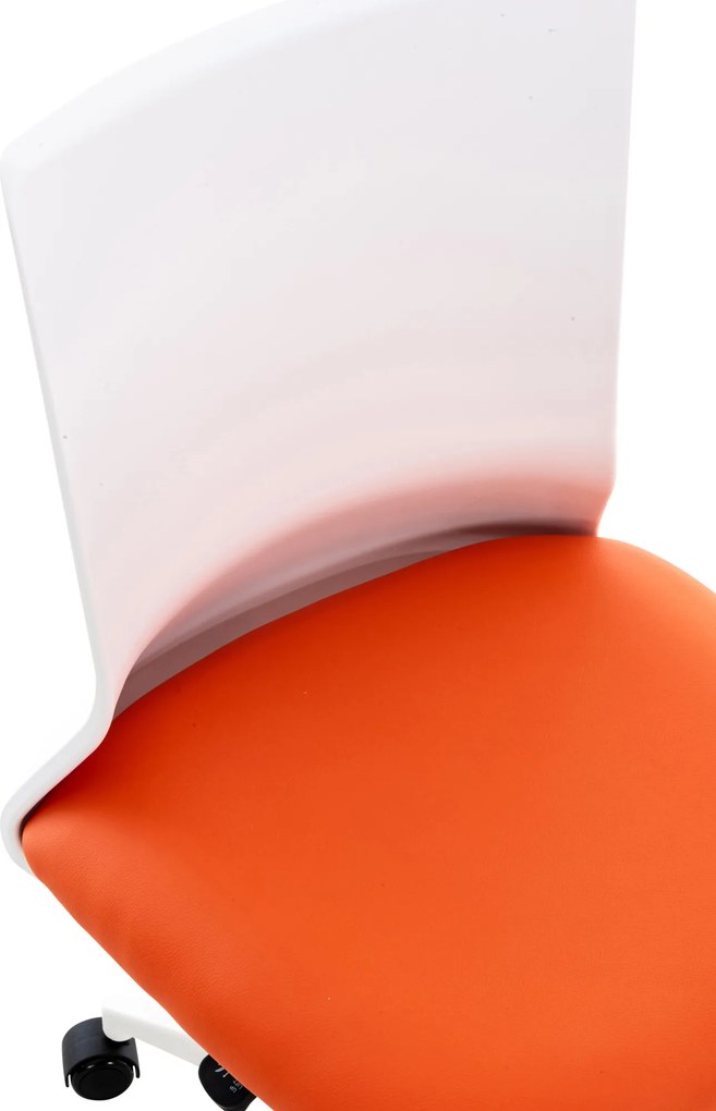 Kancelářská židle Apolda umělá kůže – oranžová